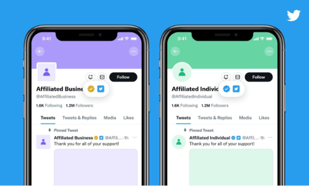 Twitter Tick ट्विटर पर मिलेंगे नए रंग के ब्लू टिक ब्लू और गोल्डन के